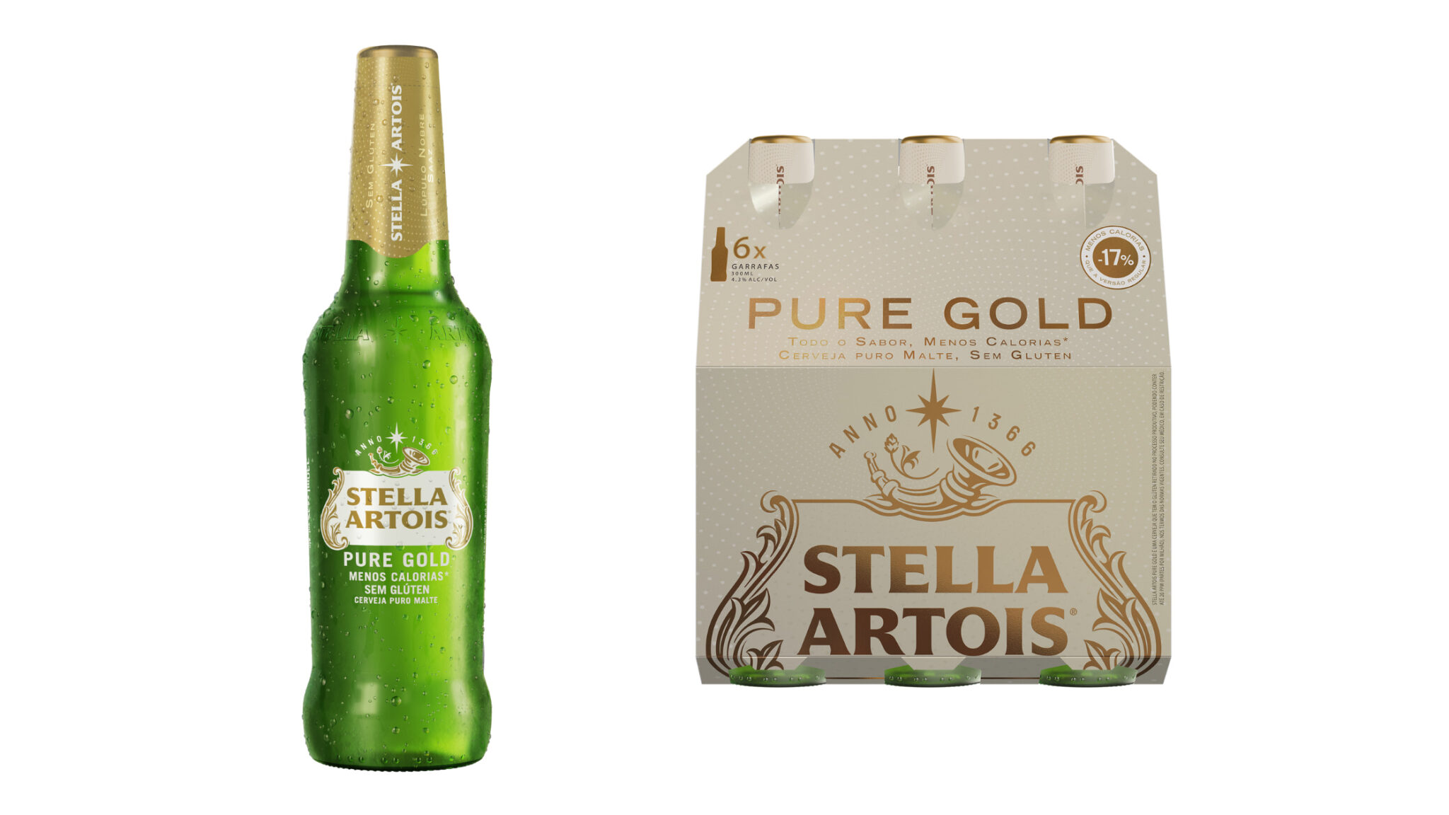 Stella Artois Pure Gold é lançada com 17% menos calorias e sem glúten